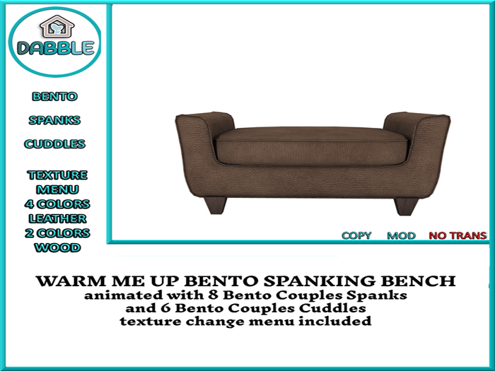Second Life Marketplace Db Warm Me Up Bento Spanking Bench Add Me